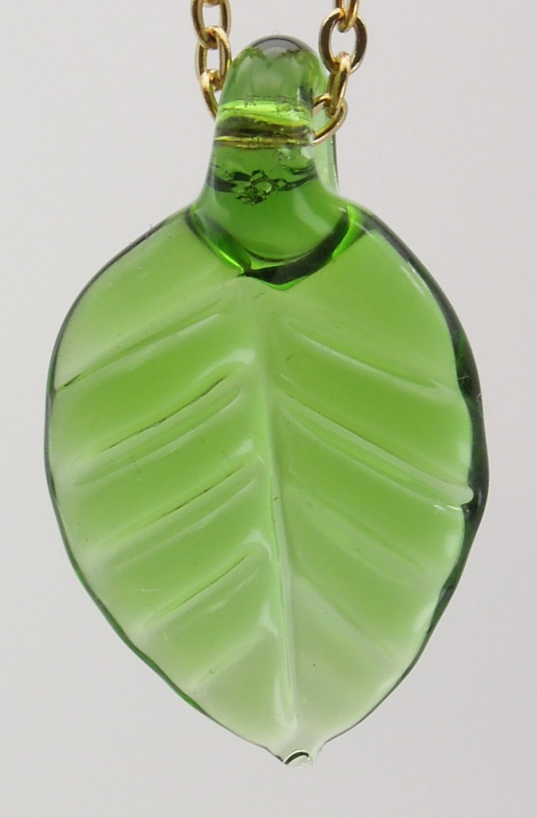 Thatch Green Leaf Charm Necklace | Jukju Glass and Ceramics Limited
